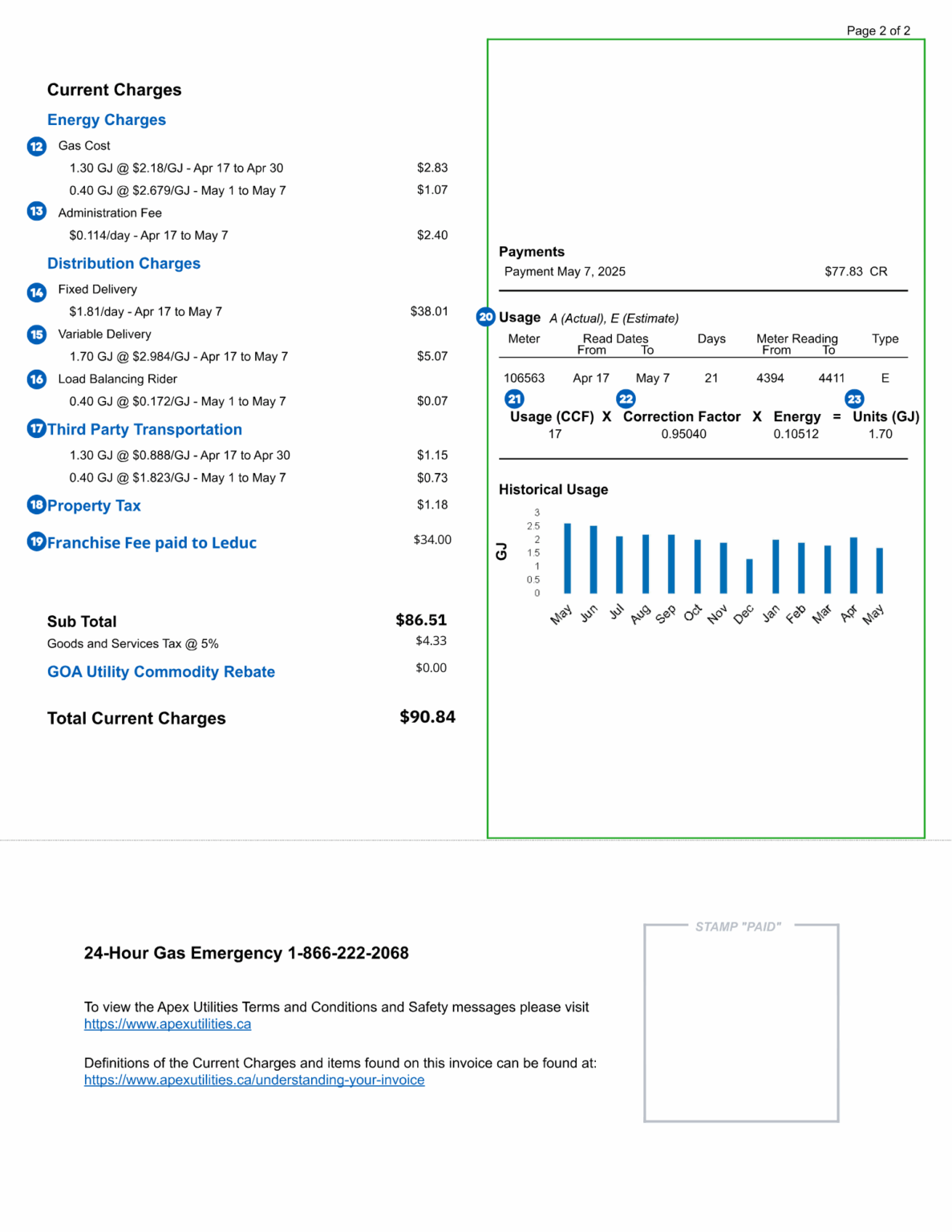 Understanding Your Invoice - Apex Utilities